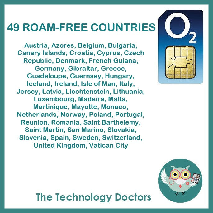 O2 Data SIM for UK & Europe – TheTechnologyDoctors