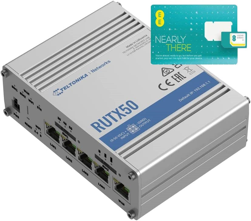 Teltonika RUTX50 5G Dual SIM IOT Router – TheTechnologyDoctors
